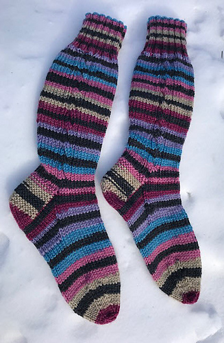 Ravelry: Cabled Boot Socks pattern by Carol A. Anderson