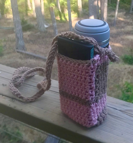 Ravelry: The Versatile Water Bottle Phone Holder pattern by Pam Carr