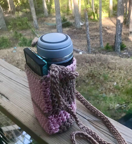 Ravelry: The Versatile Water Bottle Phone Holder pattern by Pam Carr