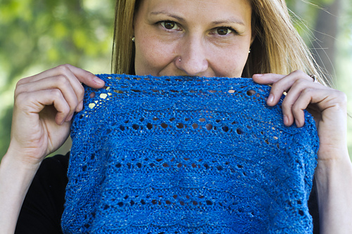 Ravelry: Cable & Eyelet Cowl pattern by Susie Bonell