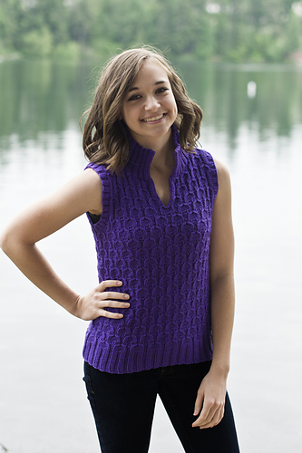 Ravelry: Woman's Textured Sleeveless Pullover pattern by Melissa Leapman
