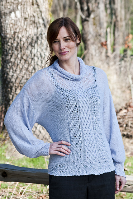 Ravelry: Lace Turtleneck Sweater pattern by Jamie Besel