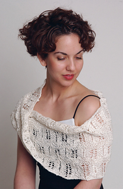 Ravelry: White Lacy Shoulder Wrap pattern by Cat Bordhi