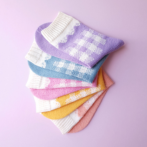 Ravelry: Ice Cream Gingham Socks pattern by Cat Krause