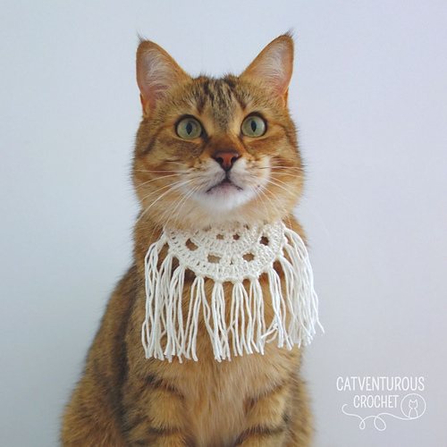 Ravelry: Boho Beautiful Cat Bandana pattern by Charlotte Aimee