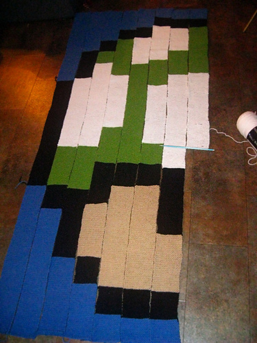 Ravelry: MintKoi's 8-bit 1Up Mushroom Blanket
