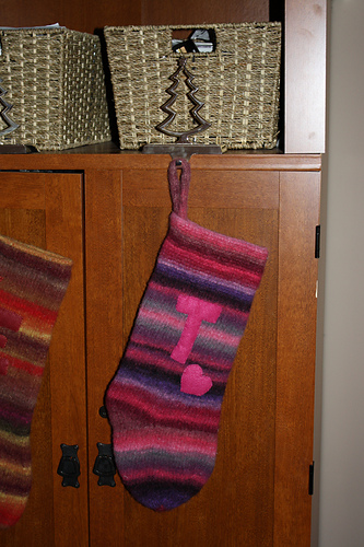 Ravelry: Felted Christmas Stocking pattern by Sharon Mooney