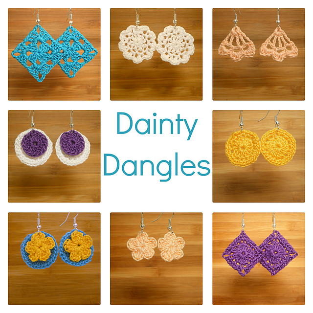Ravelry: Dainty Dangles Earrings pattern by Abigail Gonzalez