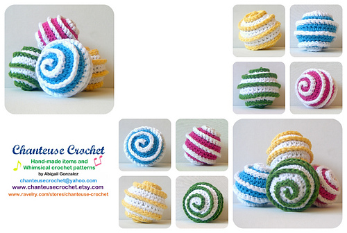 Ravelry: Toy Ball Galaxy Spiral Prototypes pattern by Abigail Gonzalez
