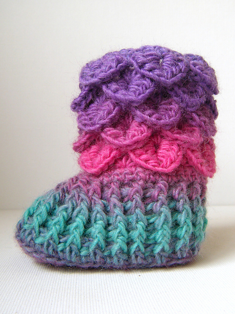 Ravelry: ChanteuseCrochet's Crocodile stitch Fairy boots