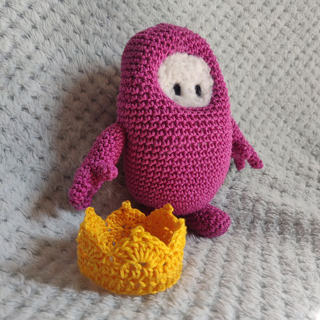 Ravelry: Fall Guys Plushie with Crown pattern by Francesca Jagger