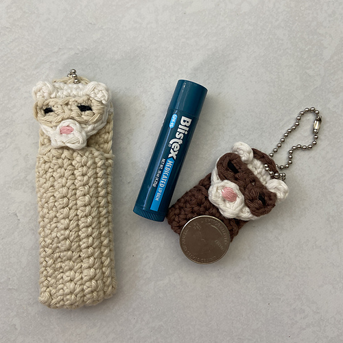 Ravelry: Fidget the Ferret Keeper Keychain pattern by Charlyn Smith