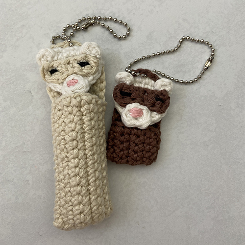 Ravelry: Fidget the Ferret Keeper Keychain pattern by Charlyn Smith