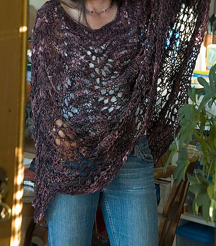 Ravelry: # 251 Easy Lace Poncho pattern by Diane Soucy