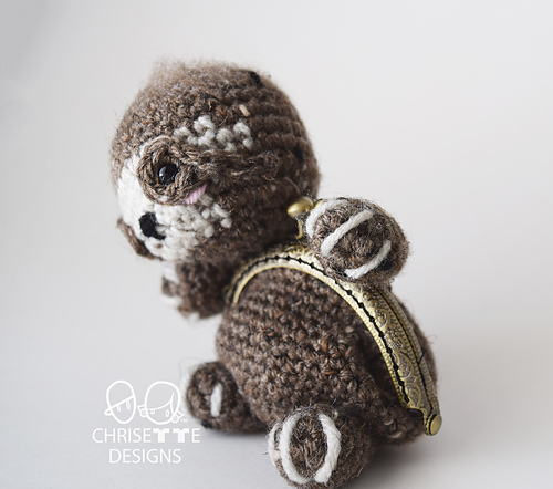 Ravelry: Seymour the Sloth coin purse pattern by Chrisette Designs