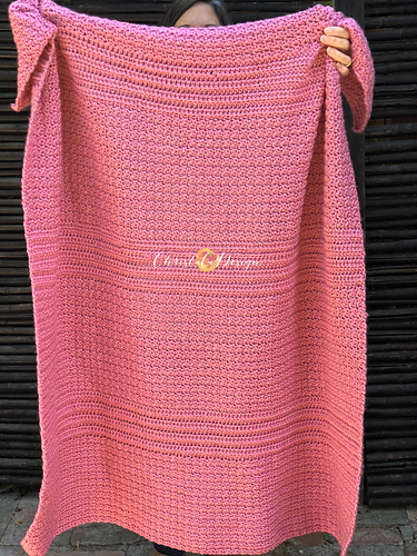 Ravelry: Raspberry Ridges Blanket pattern by Crystal Marin