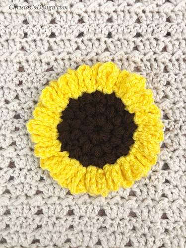 Ravelry: Sunflower Applique pattern by Crystal Marin