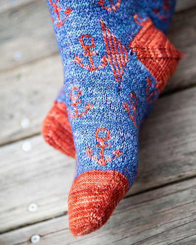 Ravelry: Anchor Socks pattern by Christelle Nihoul