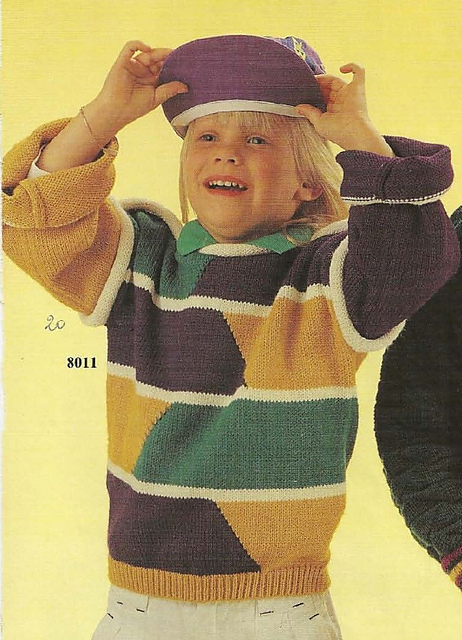 Ravelry: 8011-Pull-over enfant - intarsia 4 coleurs pattern by Passap ...