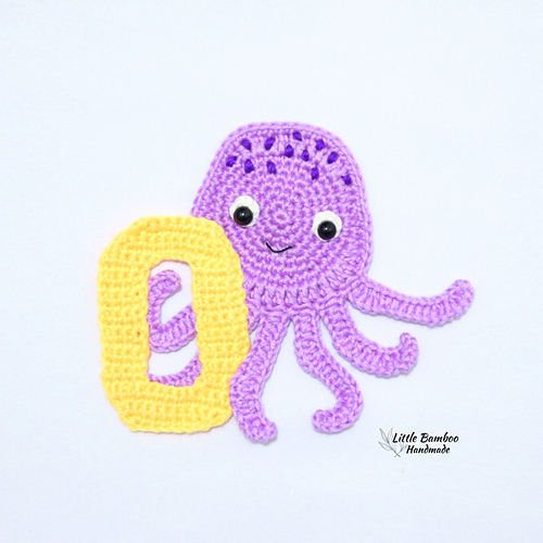 Ravelry: O for Octopus Applique pattern by Little Bamboo Handmade