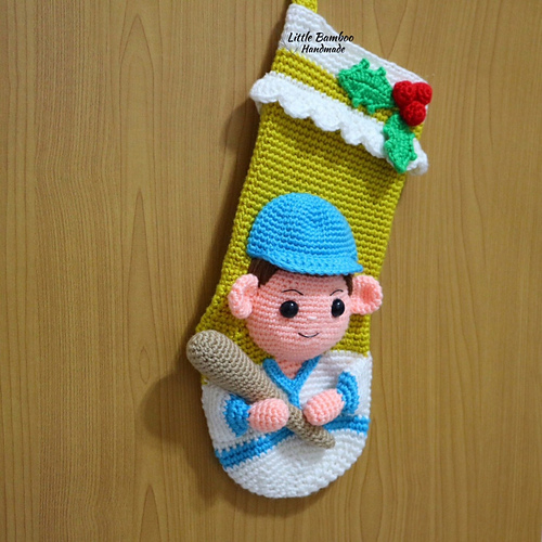 Ravelry: Baseball Player Christmas Stocking pattern by Little Bamboo ...