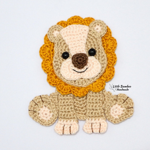 Ravelry: Lion Applique pattern by Little Bamboo Handmade