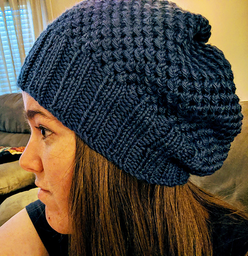 Ravelry: Mesh Lace Slouchy Hat pattern by Jamie Sande