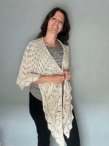 Ravelry: Machine Knit Wingspan Shawl pattern by City Farmhouse Studio
