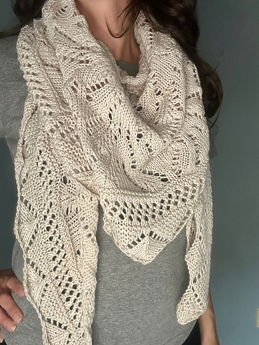 Ravelry: Machine Knit Wingspan Shawl pattern by City Farmhouse Studio