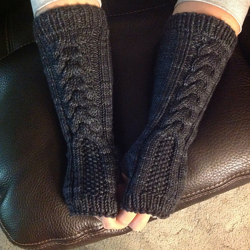 Ravelry: Au Clair Fingerless Gloves // Gauntlets pattern by 12 Little ...