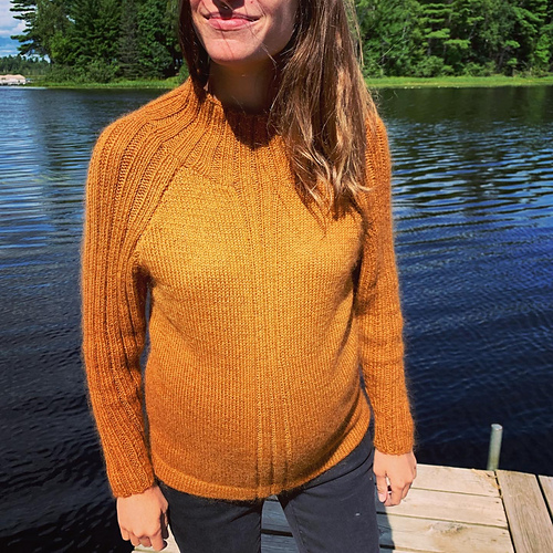 Ravelry: 25 Raglan sweater with funnel neckline pattern by Vogue Knitting
