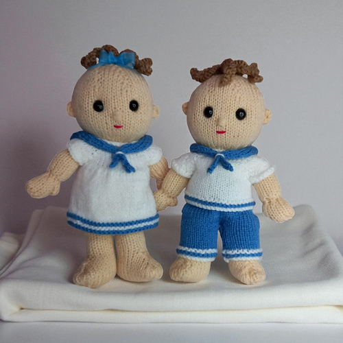 Ravelry: Betsy and Ben Sailor Suits pattern by Claire Fairall Designs