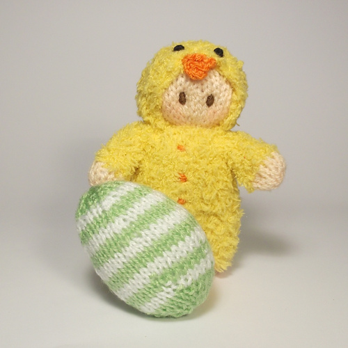 Ravelry: Easter Chick Bitsy Baby Doll pattern by Claire Fairall Designs