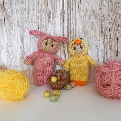 Ravelry: Easter Bunny and Chick Bitsy Dolls pattern by Claire Fairall ...