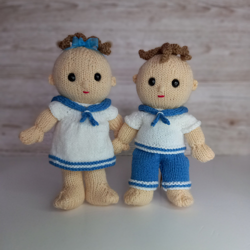 Ravelry: Betsy and Ben Sailor Suits pattern by Claire Fairall Designs