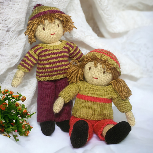 Ravelry: Jesse and Josie dolls pattern by Claire Fairall Designs