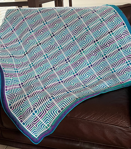Ravelry: Dazzle Mosaic Crochet Blanket pattern by Claire Musson