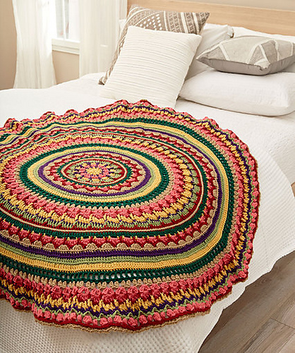 Ravelry: Circular Fall Mandala Throw pattern by Lisa Gentry