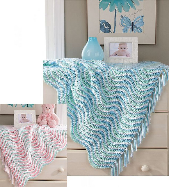 Ravelry: Baby Waves Blanket pattern by Mary Maxim
