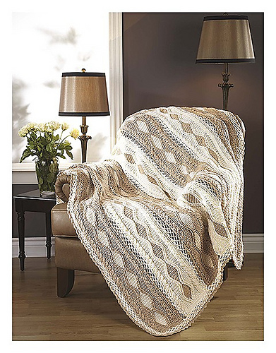 Ravelry: Coffee & Cream Diamonds Throw #4724 pattern by Jill Wright