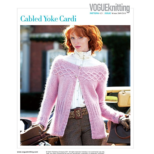 Ravelry: #23 Cabled Yoke Cardigan pattern by Amy Polcyn