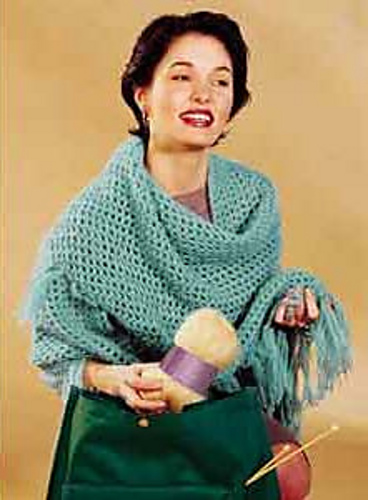 Ravelry: Easy Does It Triangle Knit Shawl #689 pattern by Lion Brand Yarn