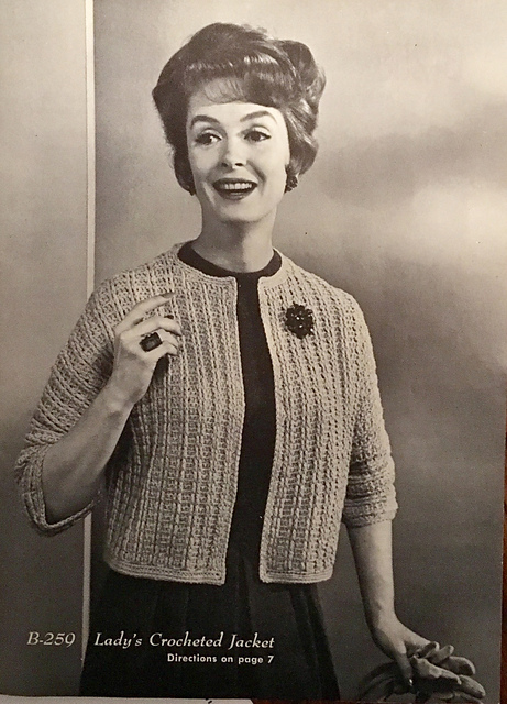 Ravelry: B-259 Lady’s Crocheted Jacket pattern by Coats & Clark