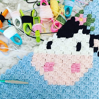 Ravelry: Miss Betsy Cow C2C Graphgan Blanket Square pattern by ...