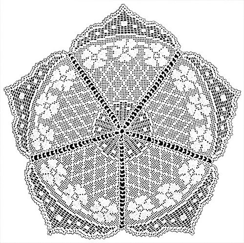 Ravelry: Garden Trellis Lace Centerpiece pattern by Mary Card
