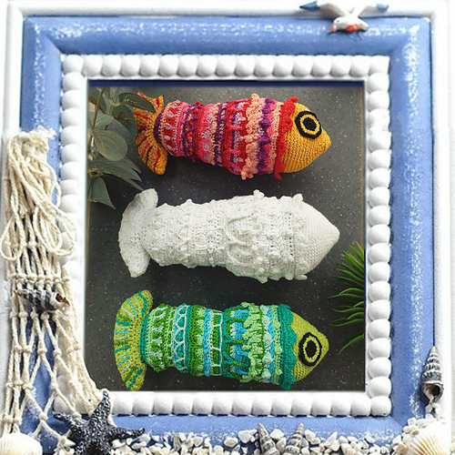 Ravelry: Assorted Stitches Fish pattern by Elo Ruggiero