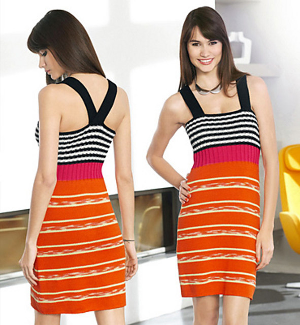 Ravelry: Modèle robe rétro à bretelles femme pattern by Phildar France