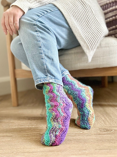 Ravelry: Silly Chevron Socks pattern by Fiona Field