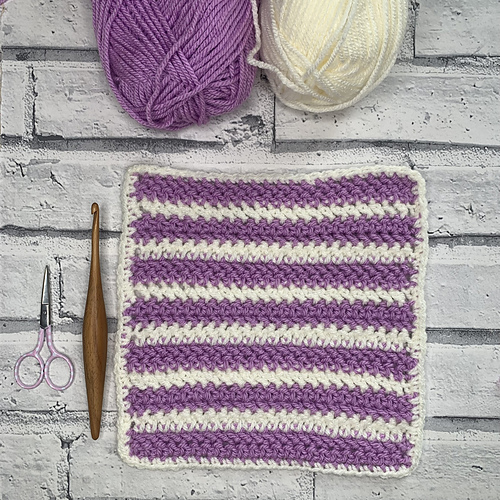 Ravelry: Herringbone Combo Square pattern by Fiona Field
