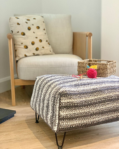 Ravelry: Cosy Footstool with Legs pattern by Fiona Field